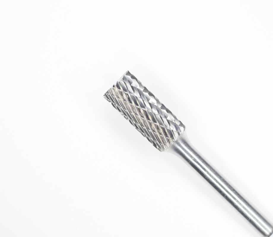 SB-7 Cylindrical End Cut Carbide Burrs 3/4" Cut Dia 1/4" Shank Dia ...