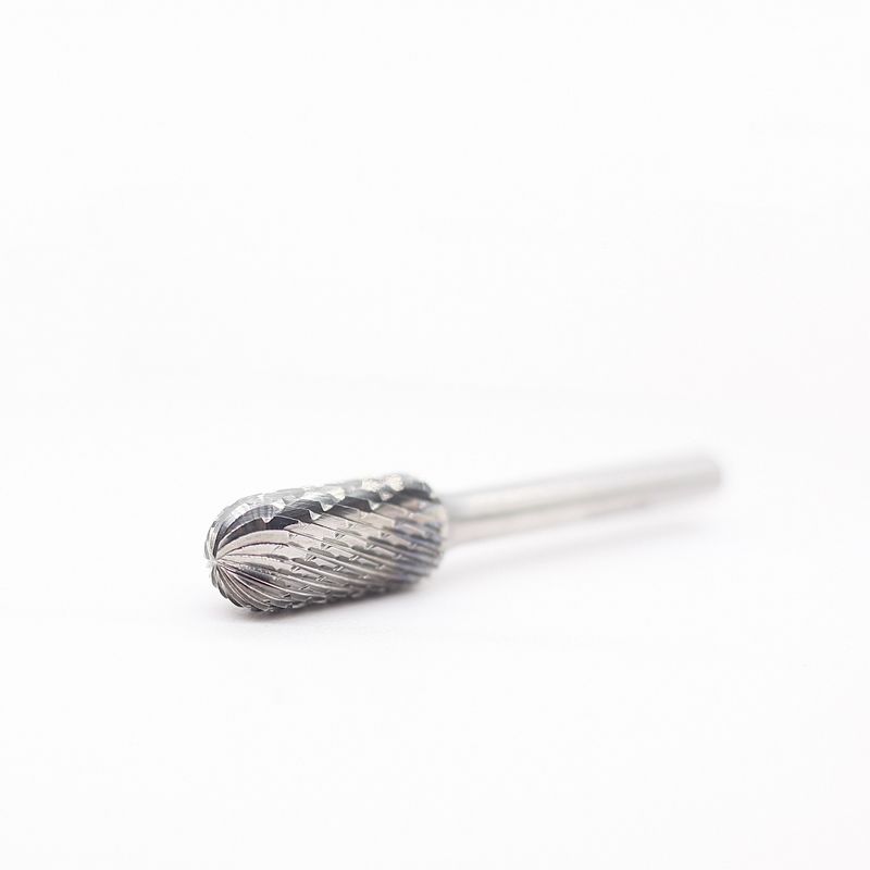 SC-1 carbide Burr 1/4" × 5/8" With 1/4" Shank Dia. Ball Nosed Cylinder ...
