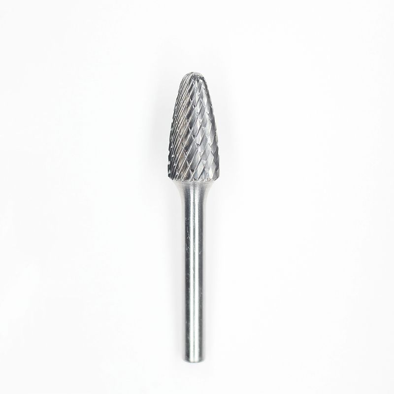 SF-5 Tree Radius End Tungsten Carbide Burr 1/4" Standard Double Cut Die ...